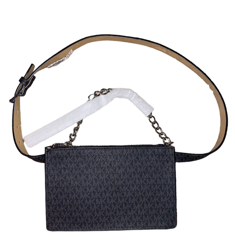 554131 Michael Kors MK Signature Logo Belt Wallet Fanny Pack Waist for ...