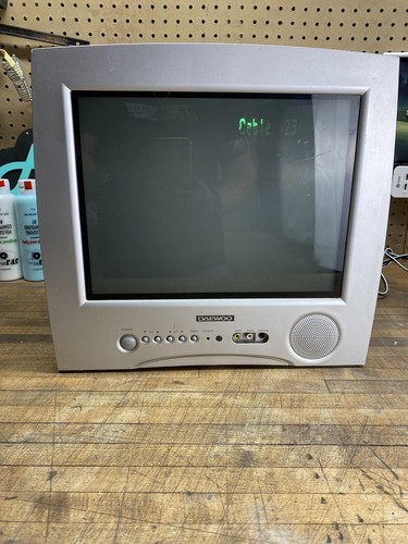 14" Daewoo CRT Flat screen Gaming TV Vintage | eBay