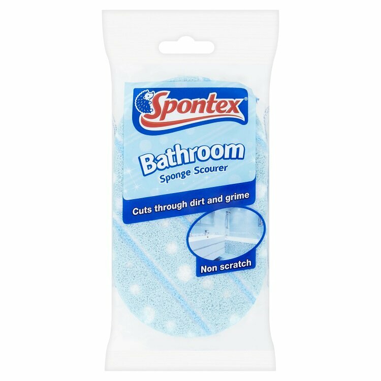 2x Spontex Non-Scratch Bathroom/Shower Sponge Scourer - Cleaner - Easy ...