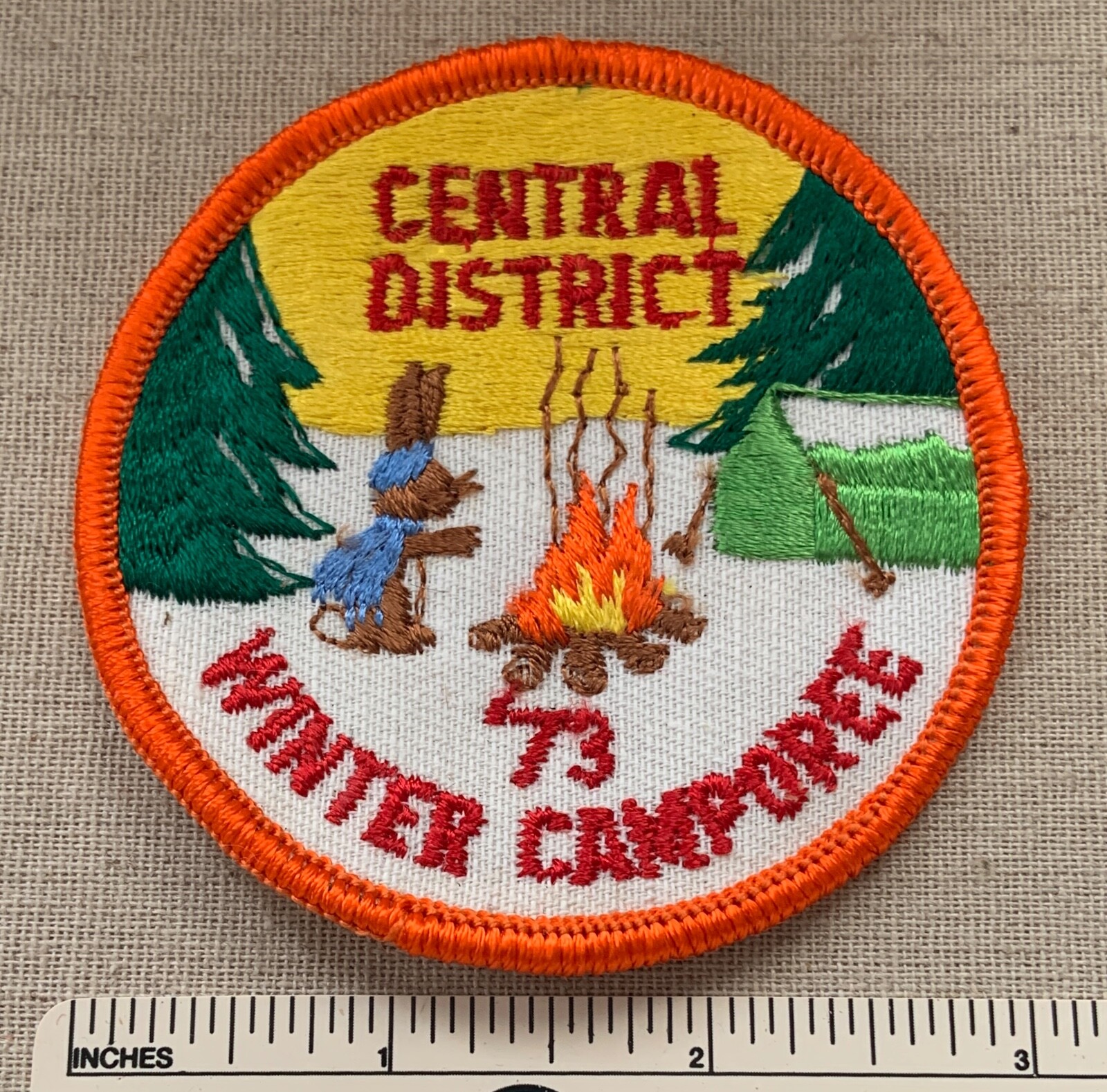 Vintage 1973 CENTRAL DISTRICT Boy Scout Winter Camporee PATCH BSA DP Camp Badge | eBay