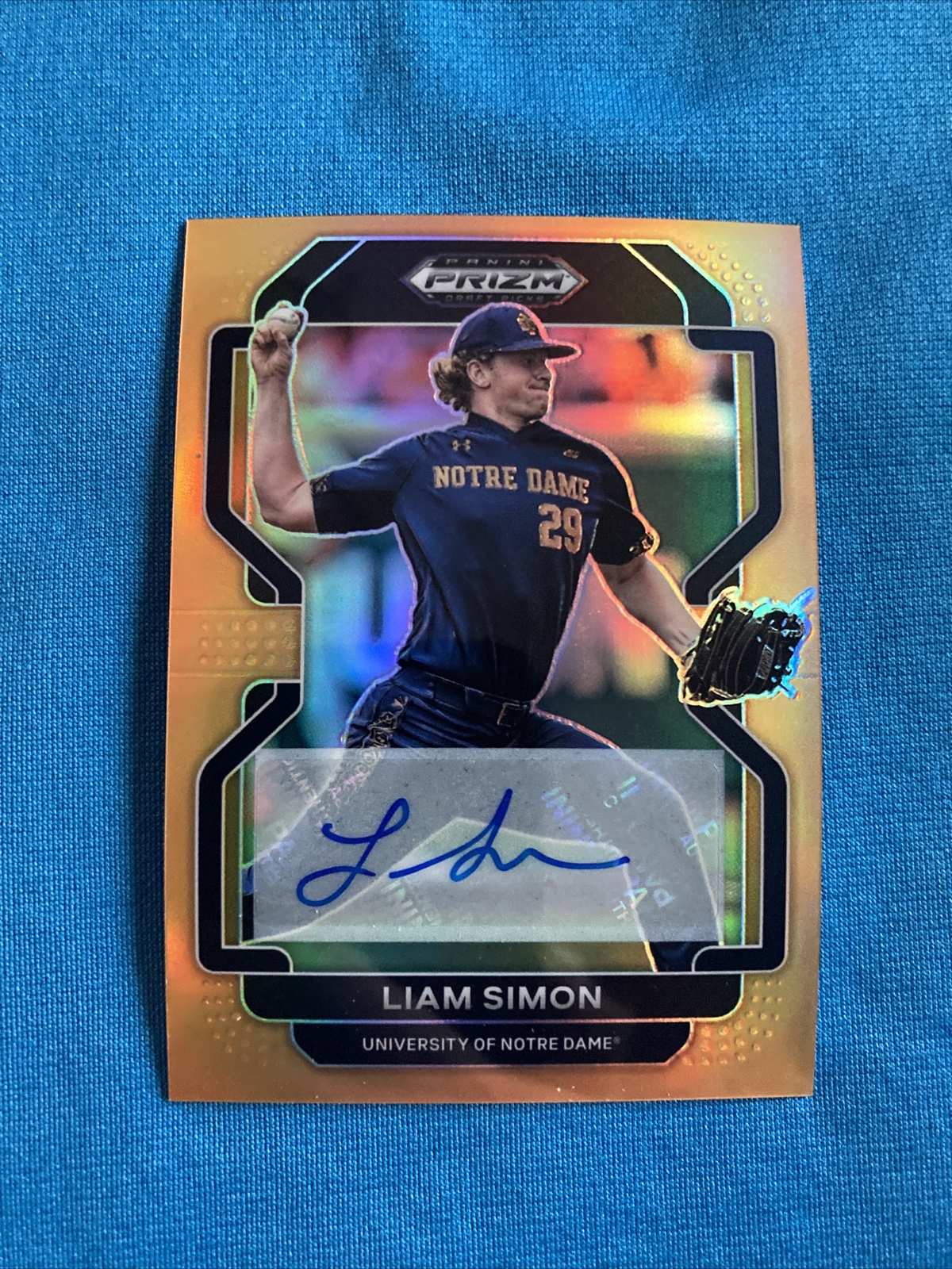 Liam Simon Auto Neon Orange 08/20 Prizm 2022 Panini Prizm Draft Picks ...
