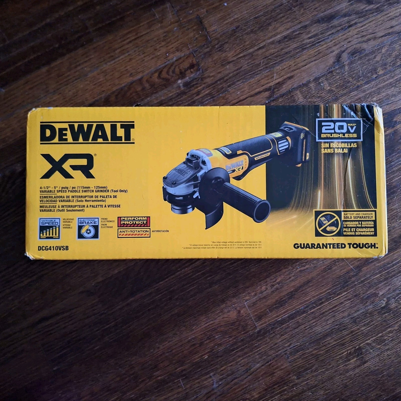 DeWALT DCG405B 20V MAX XR 4-1/2" Angle Grinder with Kickback Brake ...