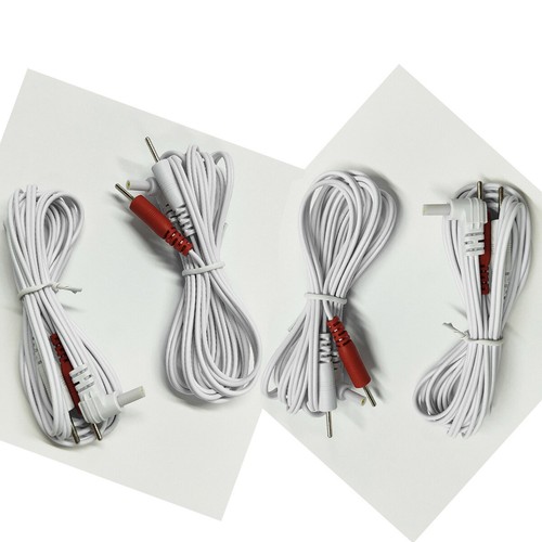 4 pcs TENS Cable EMS Electrode Lead Wire Line Replacement for OSITO ...