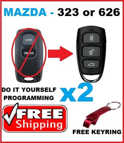 2 x MAZDA REMOTE FOB 323 or 626 1999 2000 2001 2002 2003 - 41601 ...