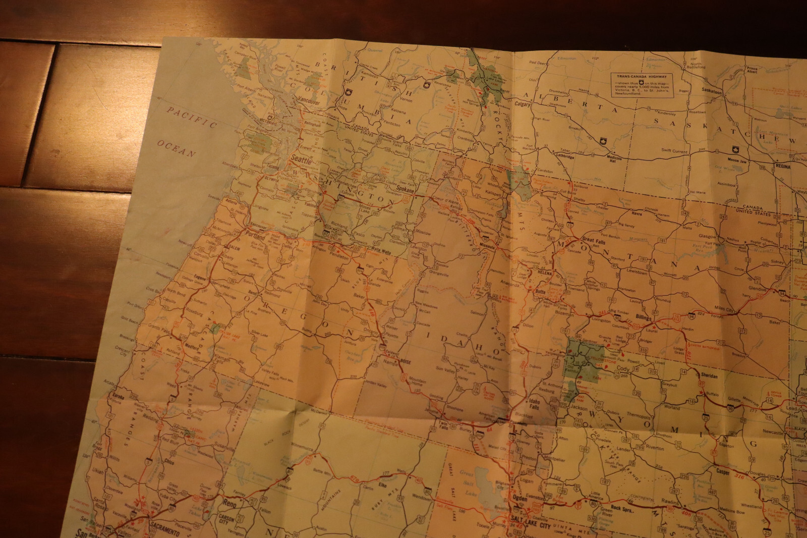 Esso United States Interstate Highway System 1964 25x24 Paper Road Map ...