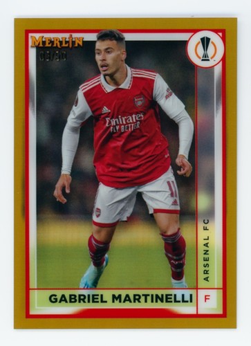 2022-23 Gabriel Martinelli Topps Merlin Chrome Gold Refractor Arsenal ...