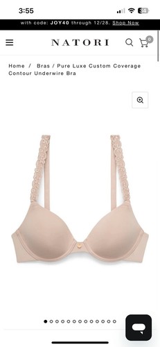 NWOT NATORI Pure Luxe Custom Coverage Contour Underwire Bra Size 30D ...