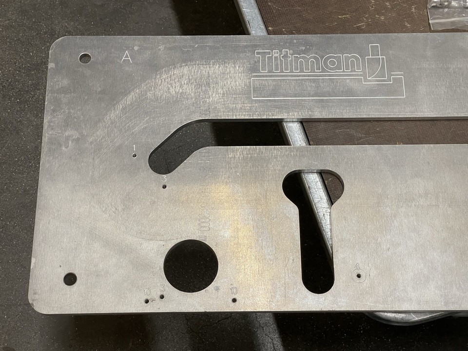 Titman Worktop Router Template Jig - Rare all solid aluminium worktop ...