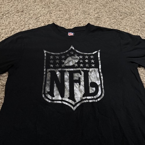 Official NFL Shield Reflective Logo T Shirt Mens Size Small Black ...