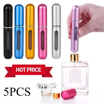 5PCS 8ml Travel Perfume Atomizer Refillable Mini Cologne Spray Bottle ...