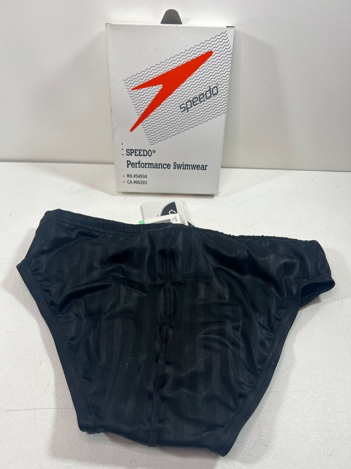 Men's SPEEDO AQUABLADE Black Swim Brief Size 34 RARE New With Tags VTG ...