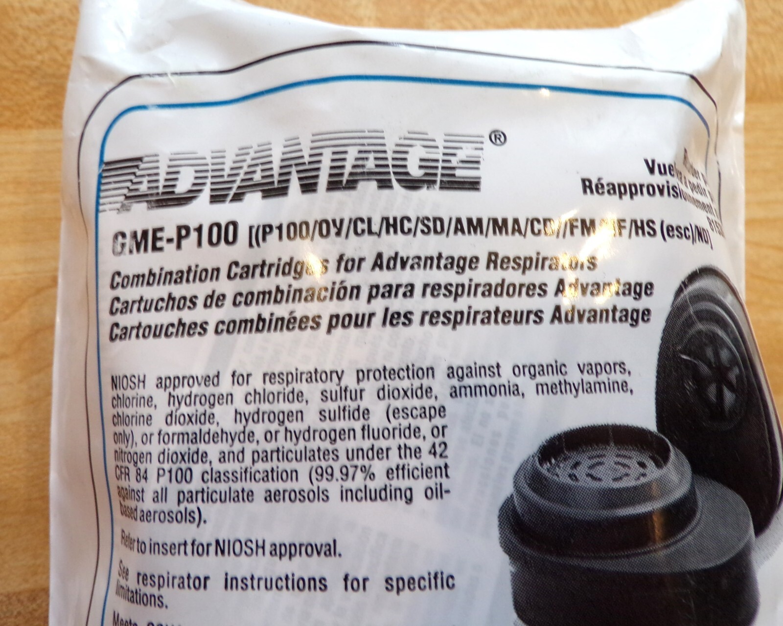 11 MSA Advantage GME P100 Filter Respirator Combination Cartridges ...
