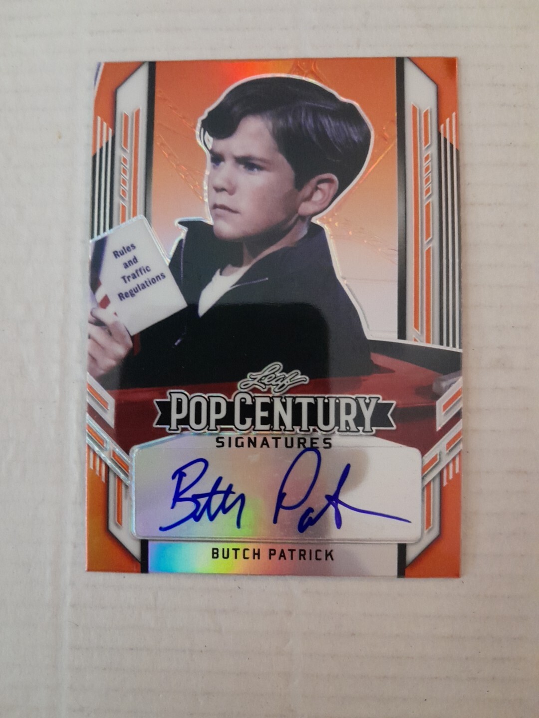 Butch Patrick /5 Prism Orange Autograph Card 2021 Leaf Pop Century The ...