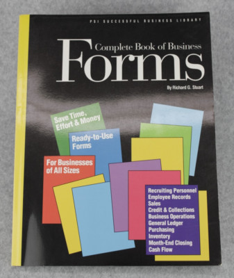 Complete Book of Business Forms PSI Business Library Paperback 1992 ...