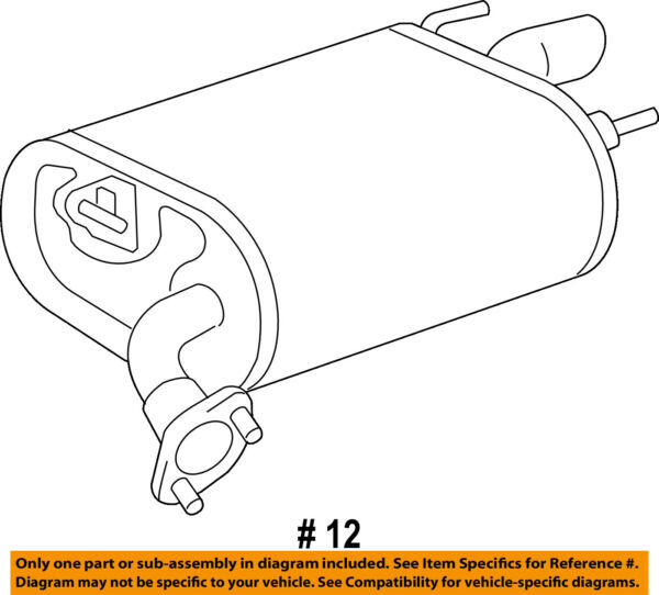Passenger Muffler With Exhaust Pipe 174300P230 Fits 2013 Toyota Avalon ...