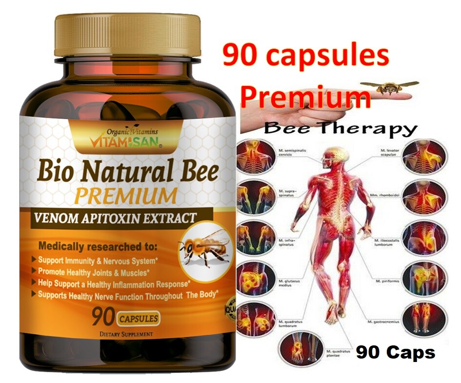 Natural Bee BIOBEE anti inflamatory Arthritis healthy abeemed Venom 90 ...