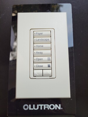Lutron HQRD-H6BRL HomeWorks QS RF Hybrid seeTouch Keypad Light Almond (LA) 6 But | eBay