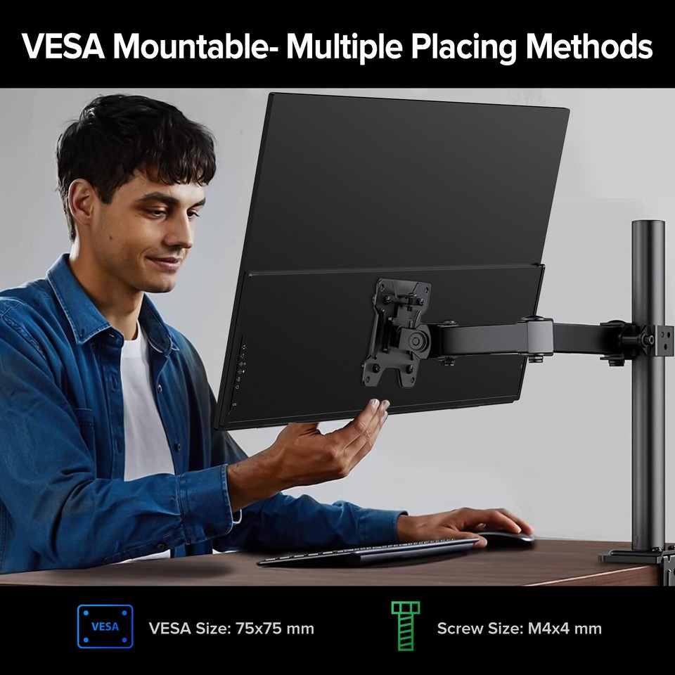 2025 165Hz Portable Monitor, 24.5" 2K Touchscreen Gaming Monitor 100 ...