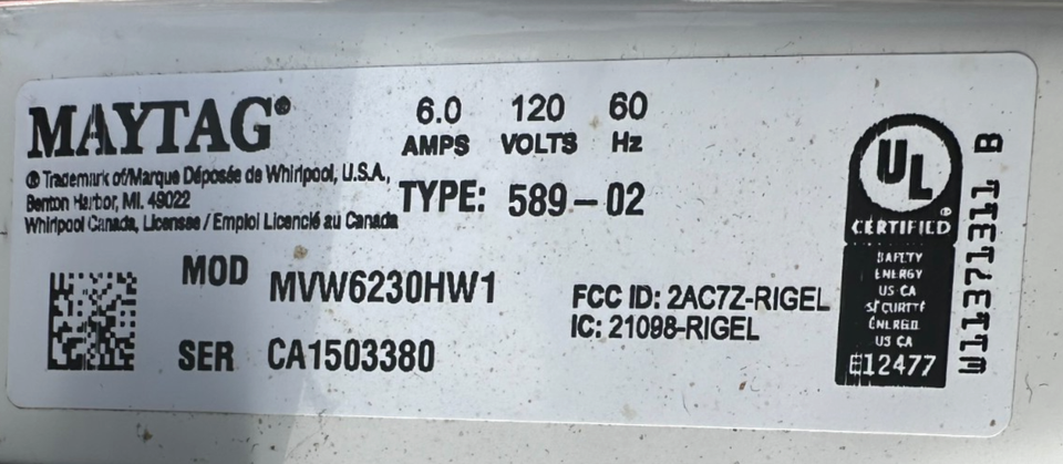 Maytag Washer Model MVW6230HW1 Transmission | eBay