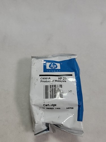 HP Black Cartridge 21 Unopened C9351A Exp SEP-09 | eBay