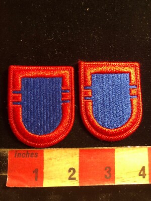 2 Patch Lot Blue & Red Patches (? Military Flash Patches) 00SJ | eBay