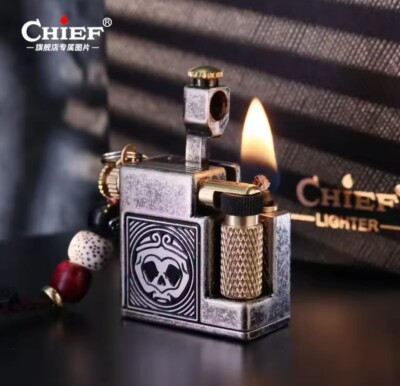 Chief Mini Compact Kerosene Cigarette Lighter Portable Pendant Side ...