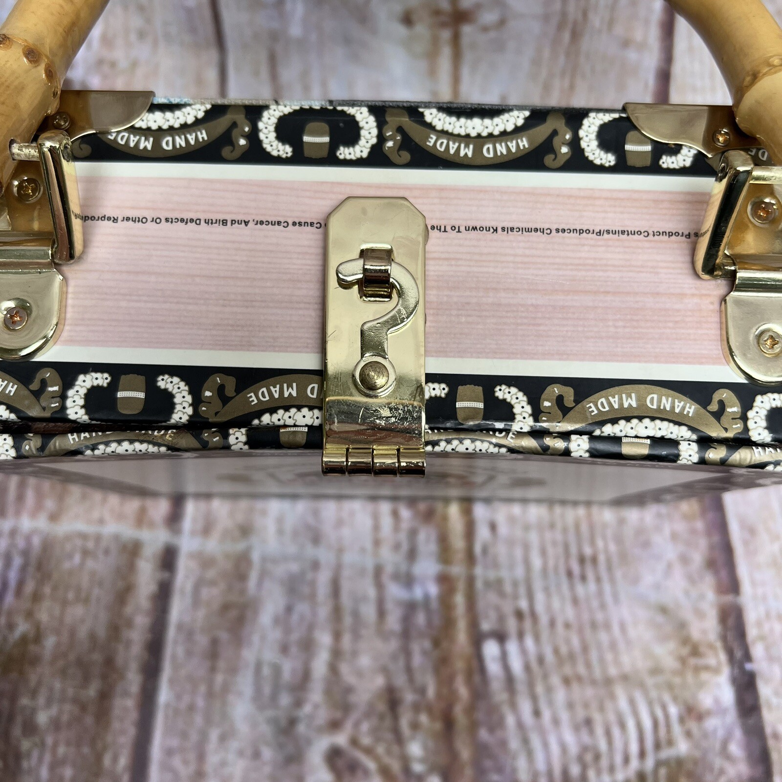 Cigar Box Purse Romance Comic Strip Bamboo Style Hand… - Gem