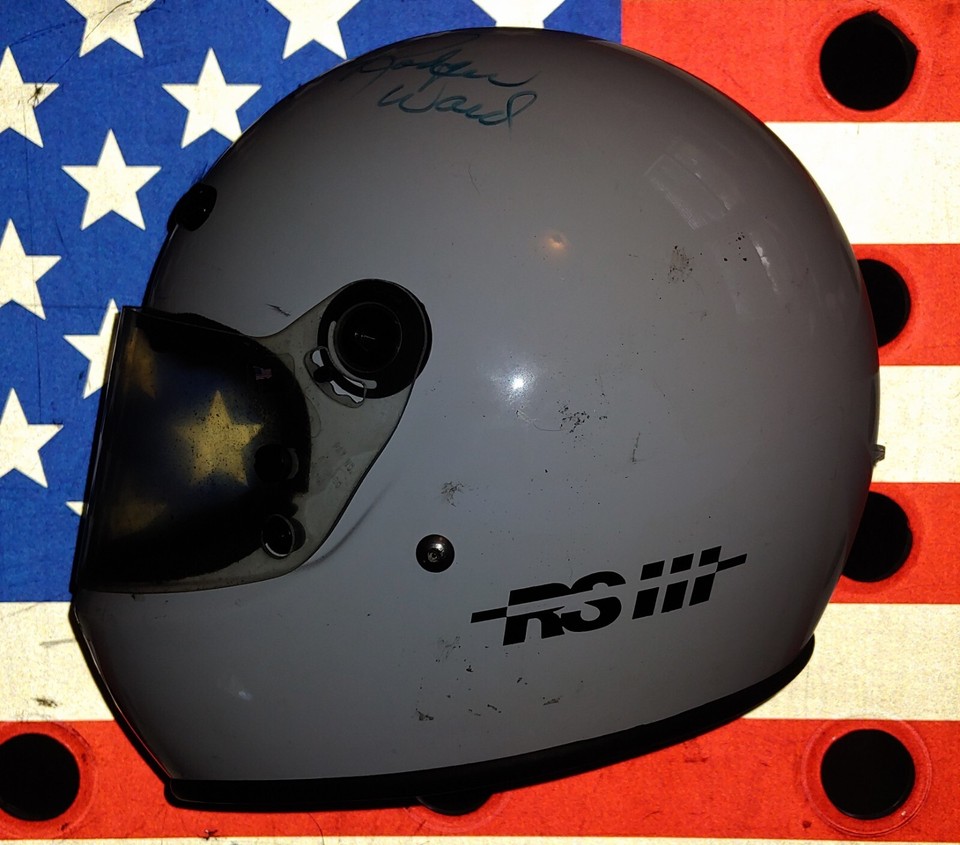 Vintage Bell helmet 1990 signed autographed Roger Ward Bobby Unser al ...