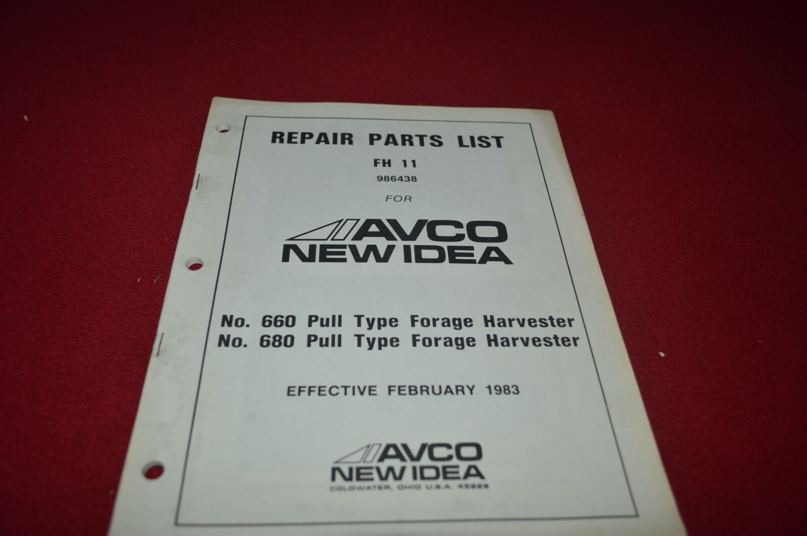 New Idea 660 680 Forage Harvester Dealer's Parts Book Manual MFPA | eBay
