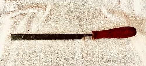 Vintage Nicholson USA Mill Smooth File With Red Wooden Handle & Made in ...