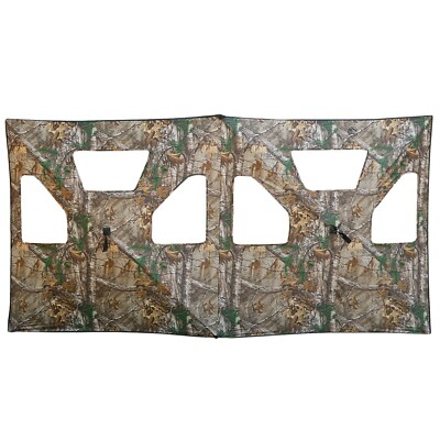Turkey Hunting Blind Real Tree Camo Portable 2 Sided Hub Panel Stake ...