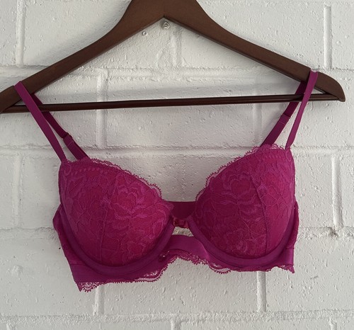 BRAS N THINGS SEXY Raspberries LACE PUSH UP BRA Size 10C/32C | eBay
