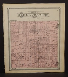 Michigan Genesee County Map Davison Township 1907 L20#78 | eBay