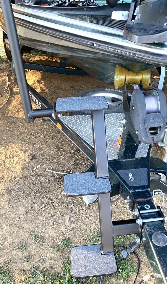 Omega Triple Step Bass Boat Trailer Steps MADE IN USA