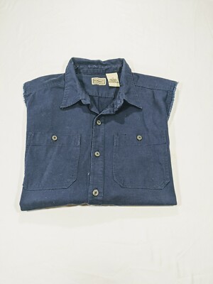 C. E. Schmidt Workwear Blue Canvas Vest Mens Size Large | eBay