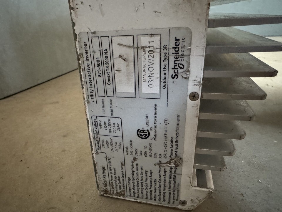 Schneider, Inverter/Charger, Conext 5000 Watt TX5000NA 600VDC | eBay