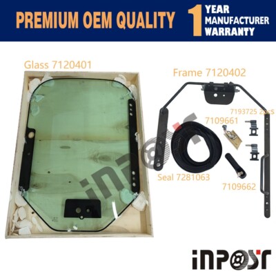 S450 Door W Wiper glass 7120402 7120401 For Bobcat S450 S510 S530 Skid ...