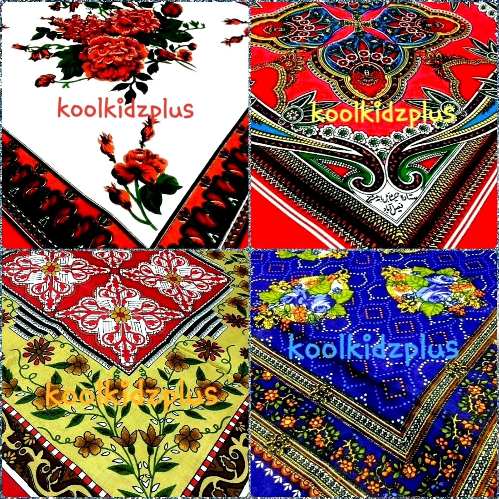 SET OF 3 SITARA TRADITIONAL ROTI CLOTH / CHAPATI CLOTH / NAN, KITCHEN ...