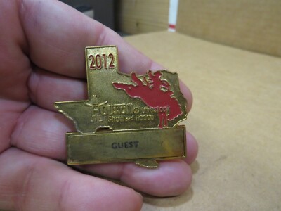 HOUSTON LIVESTOCK SHOW AND RODEO GUEST BADGE PIN 2012 | eBay