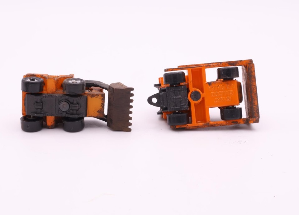 N Scale Lot of 4 Construction Vehicle Excavator Bulldozer Roller Digger ...