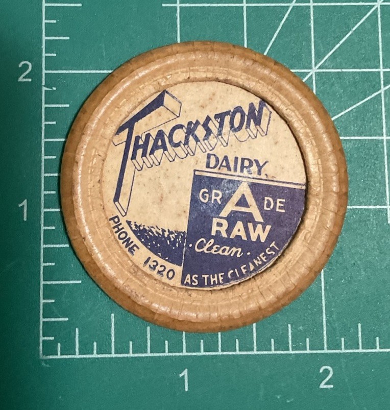 Vintage Thackstons Dairy Cardboard Milk Cap Greenville SC Biltmore | eBay