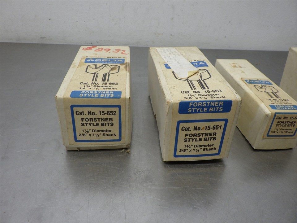 Lot of 7 Assorted Delta Forstner Bits & Spur Bits – (As Shown) | eBay