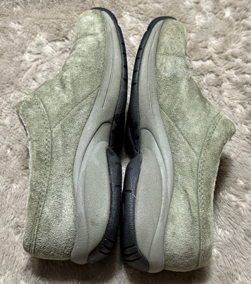 Merrell Primo Chill Moss Green Suede Shearling SlipOn Mule Shoes Womens ...