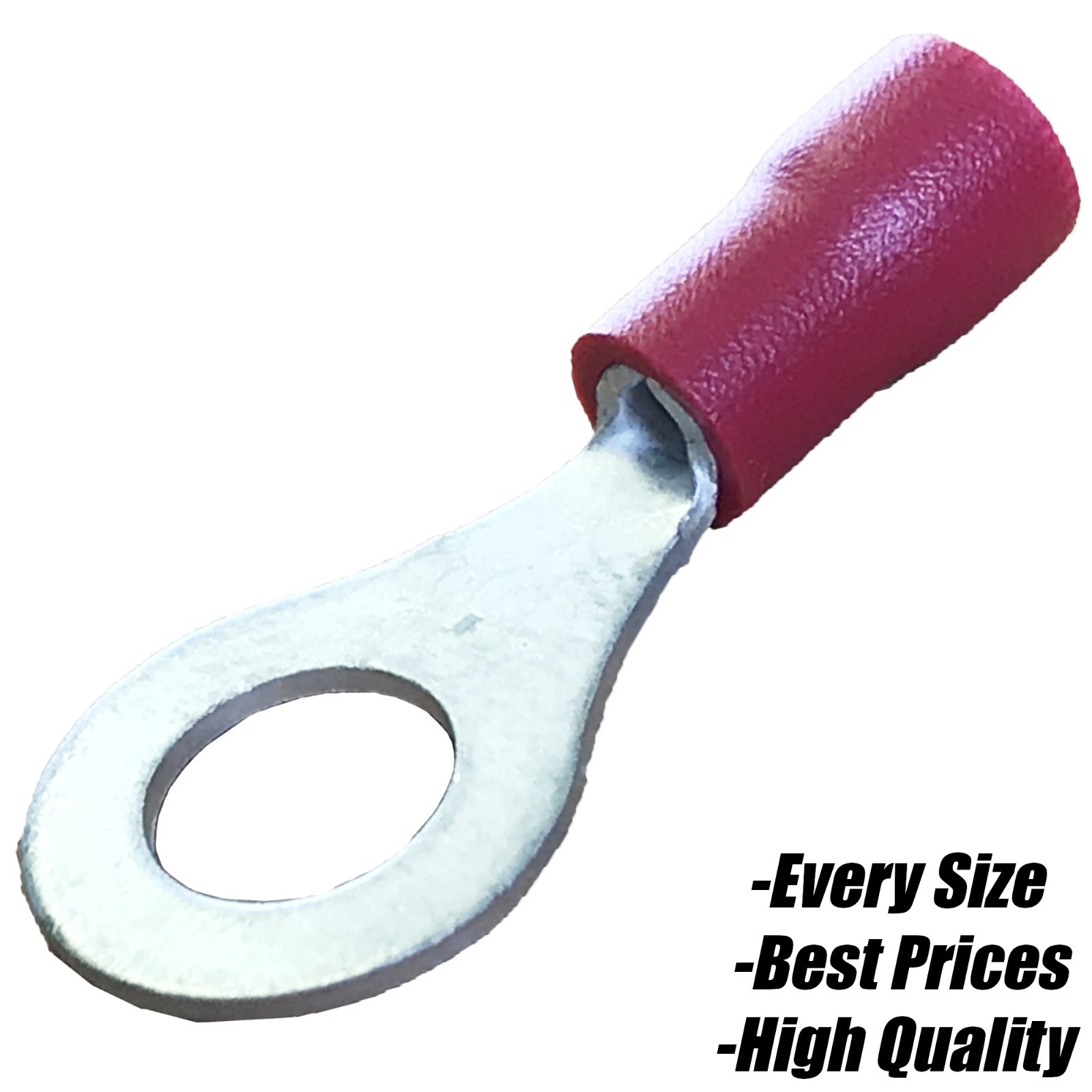 Red Insulated Circle Ring Hoop Electrical Crimp 8.4mm 5/16 Terminals ...