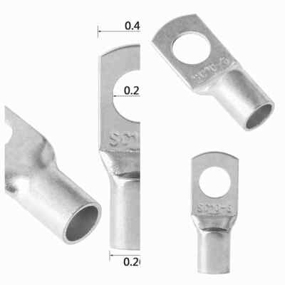 Wire Connector 20/50/100Pcs SC10-6 Non-Insulated Copper Lugs Crimp ...