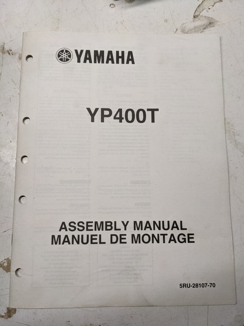 YAMAHA DEALER ASSEMBLY MANUAL SCOOTER 5RU-28107-70 YP400T 2004 | eBay
