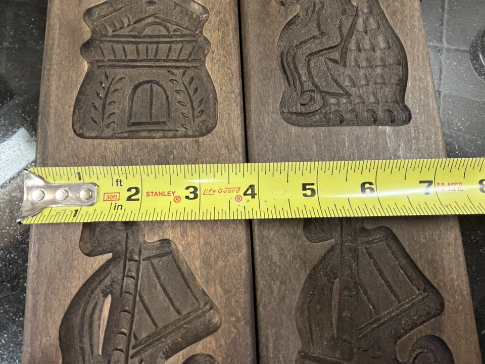 Antique AMISH Carved Wooden BUTTER MOLDs Primitive Windmill Sailboats ...