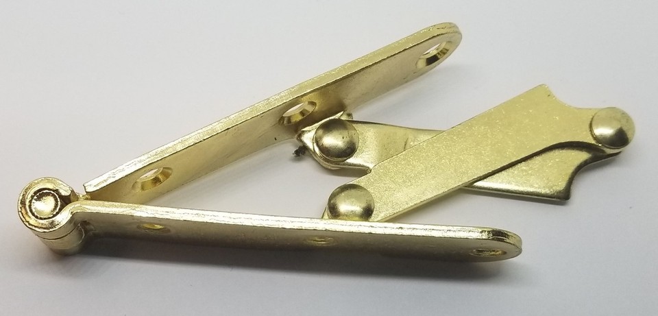 BRIGHT BRASS Steel DROP FRONT DRAWER STAY Hinge chest trunk desk ...