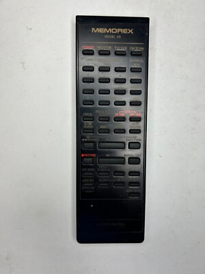 Memorex Model 49 TV / VCR Remote Control, Black - OEM for Numerous VCR ...