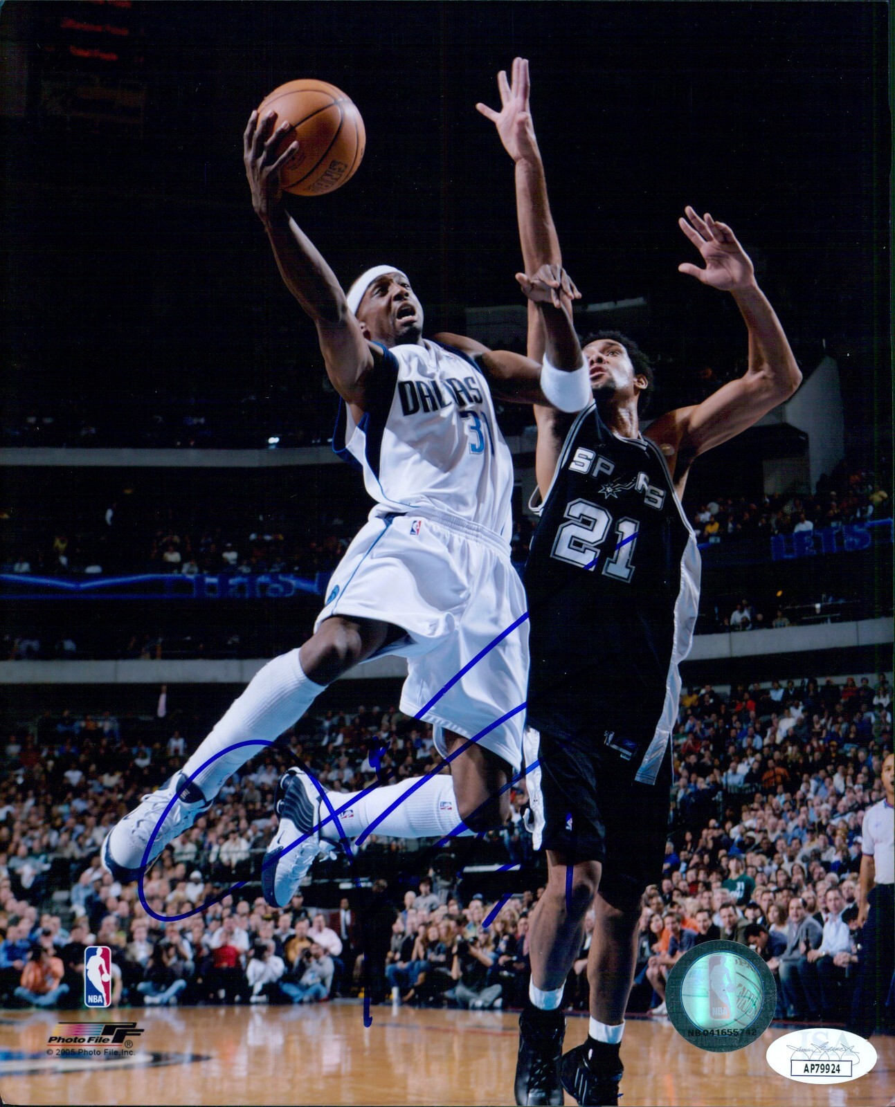 Jason Terry Dallas Mavericks Signed 8x10 Glossy Photo JSA Authenticated ...